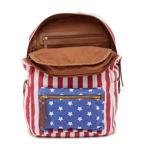 Madden Girl | Bags | Madden Girl Stars Strips Canvas Backpack | Poshmark